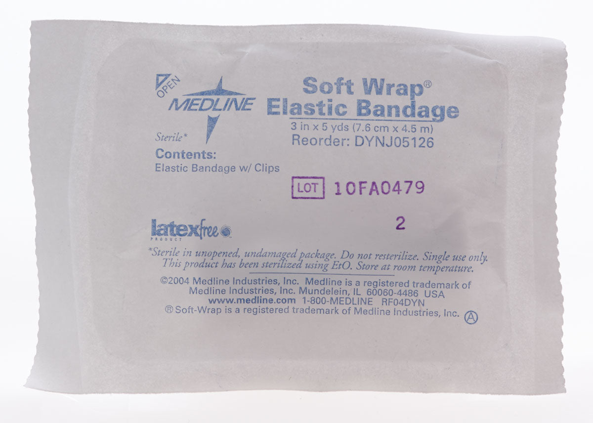 20/CS Medline Soft-Wrap Sterile Elastic Bandage, 3" x 5 yd ...